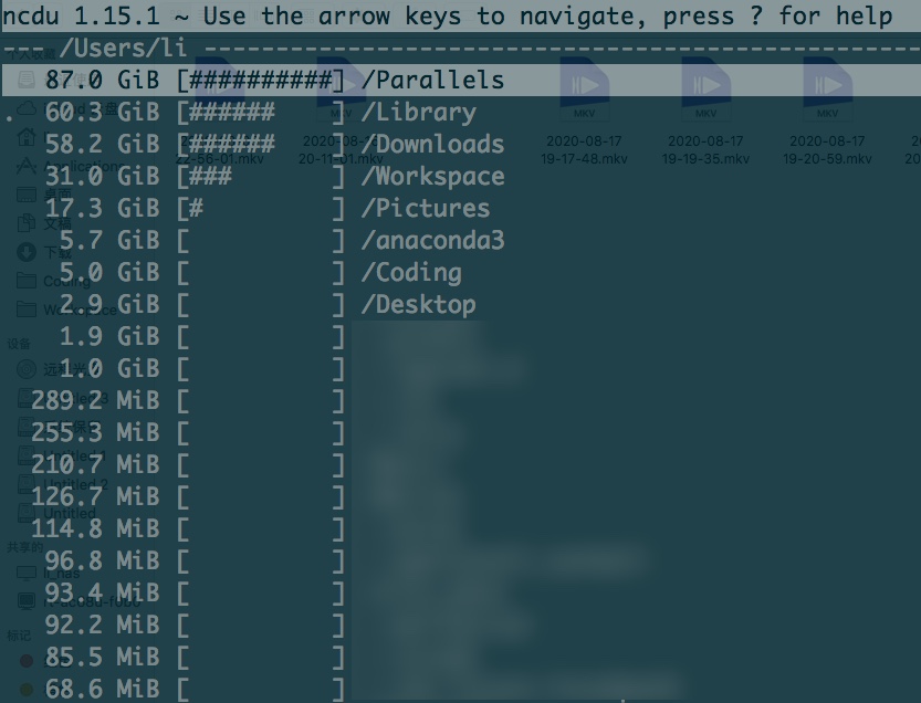 磁盘清理工具 NCDU - LI的技术笔记